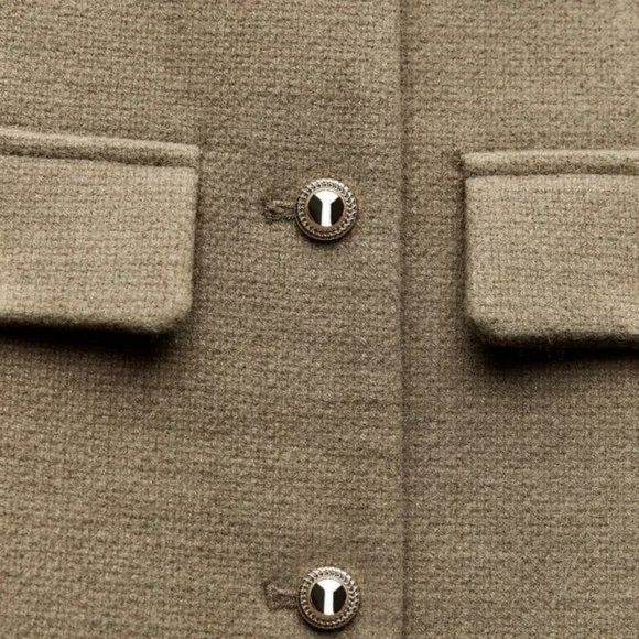 Zara | Jackets & Coats | Zara Cropped Flap Jacket | Poshmark